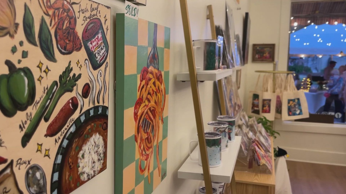 Houma artist Kassie Voisin opens “That’s So Kassie” gallery | wwltv.com