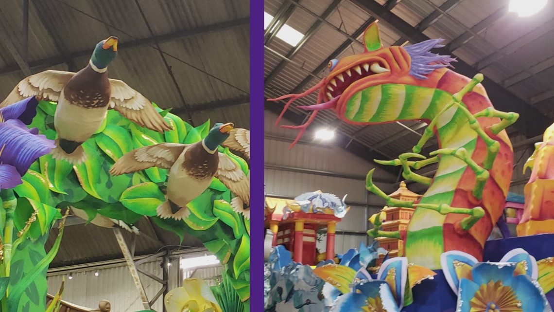 Local woman designs and shows off Rex floats for Carnival 2024 | wwltv.com
