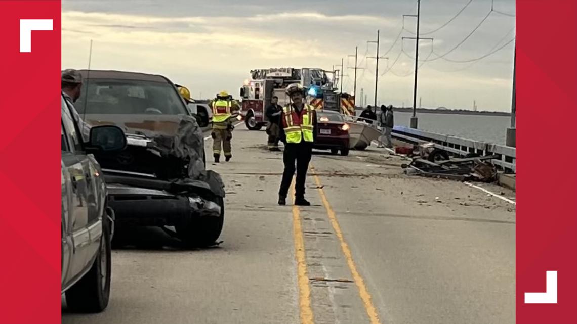 Highway 11 bridge closed after a crash involving multiple vehicles, and ...
