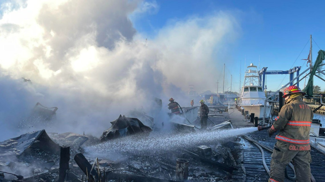 Massive fire at Seabrook Harbor destroys boats | wwltv.com