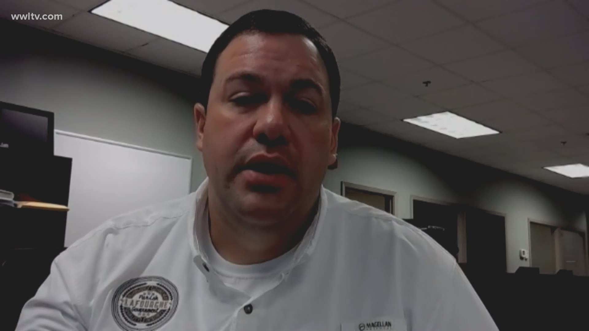 Lafourche Parish President Archie Chaisson Monday 7:30 am Sally update ...