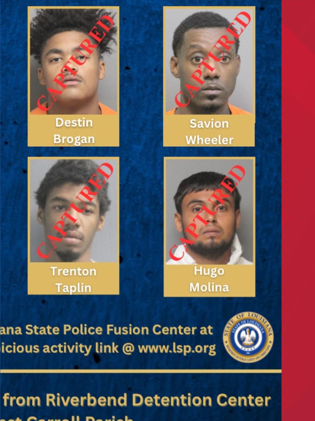 All 8 escaped inmates from a North Louisiana holding center are back in ...