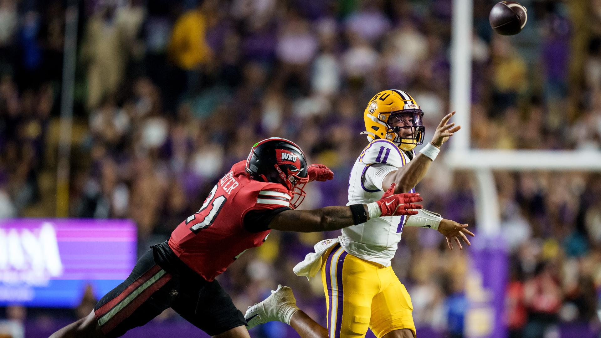 LSU grinds out Senior Night win against WKU, 13-10 | wwltv.com