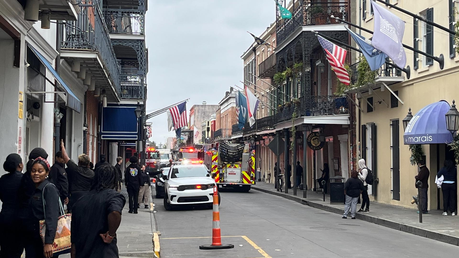 NOFD battles car fire outside Royal Sonesta in French Quarter | wwltv.com
