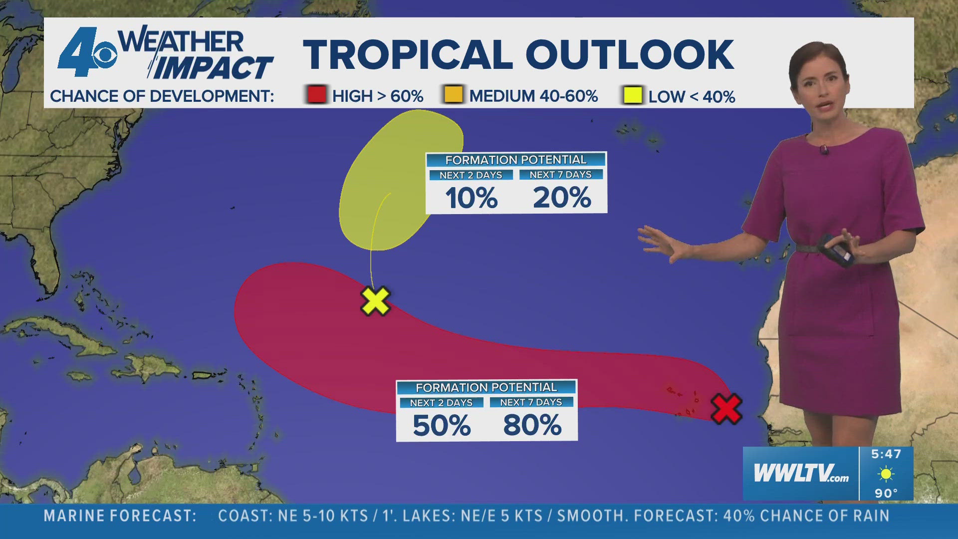 Sunday 5 PM Tropics Update: Invest 97L heads out over the Atlantic ...