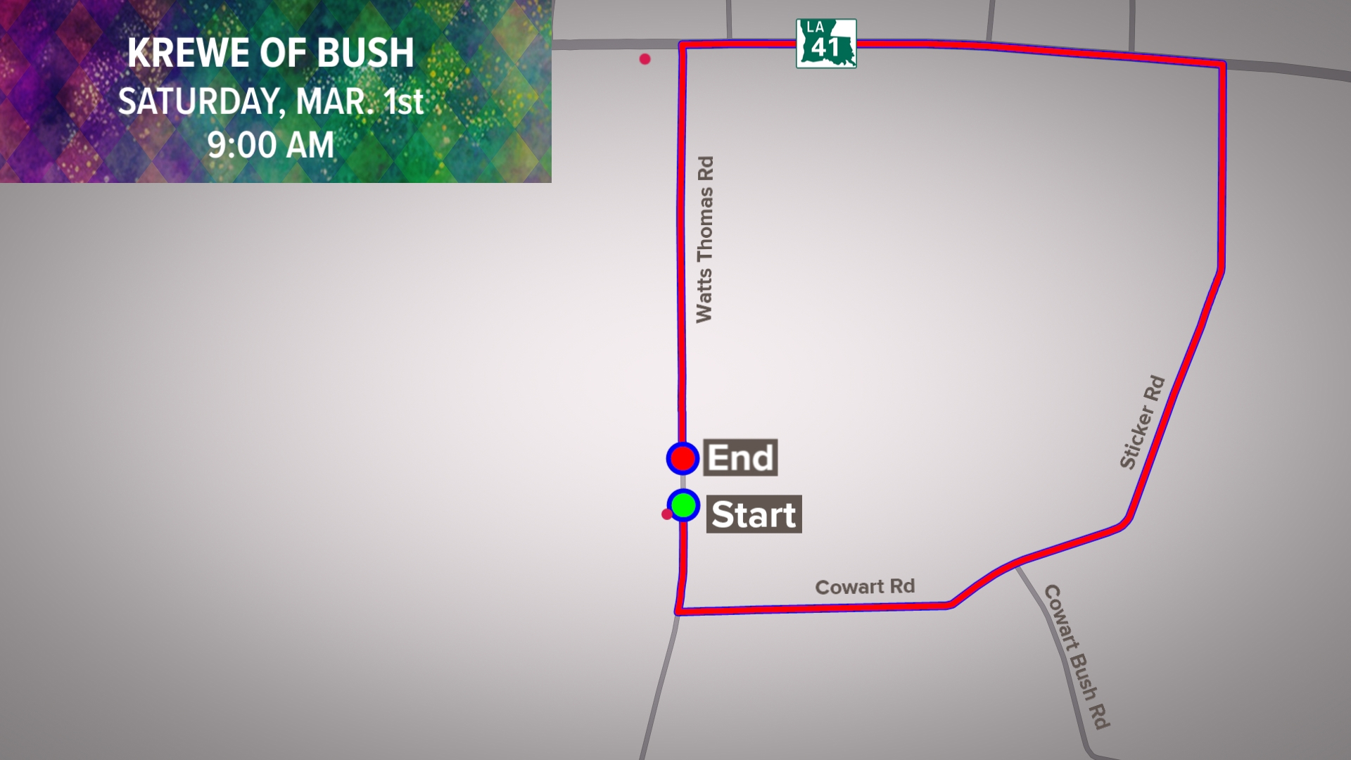 Krewe of Bush parade route and time 2025 | wwltv.com