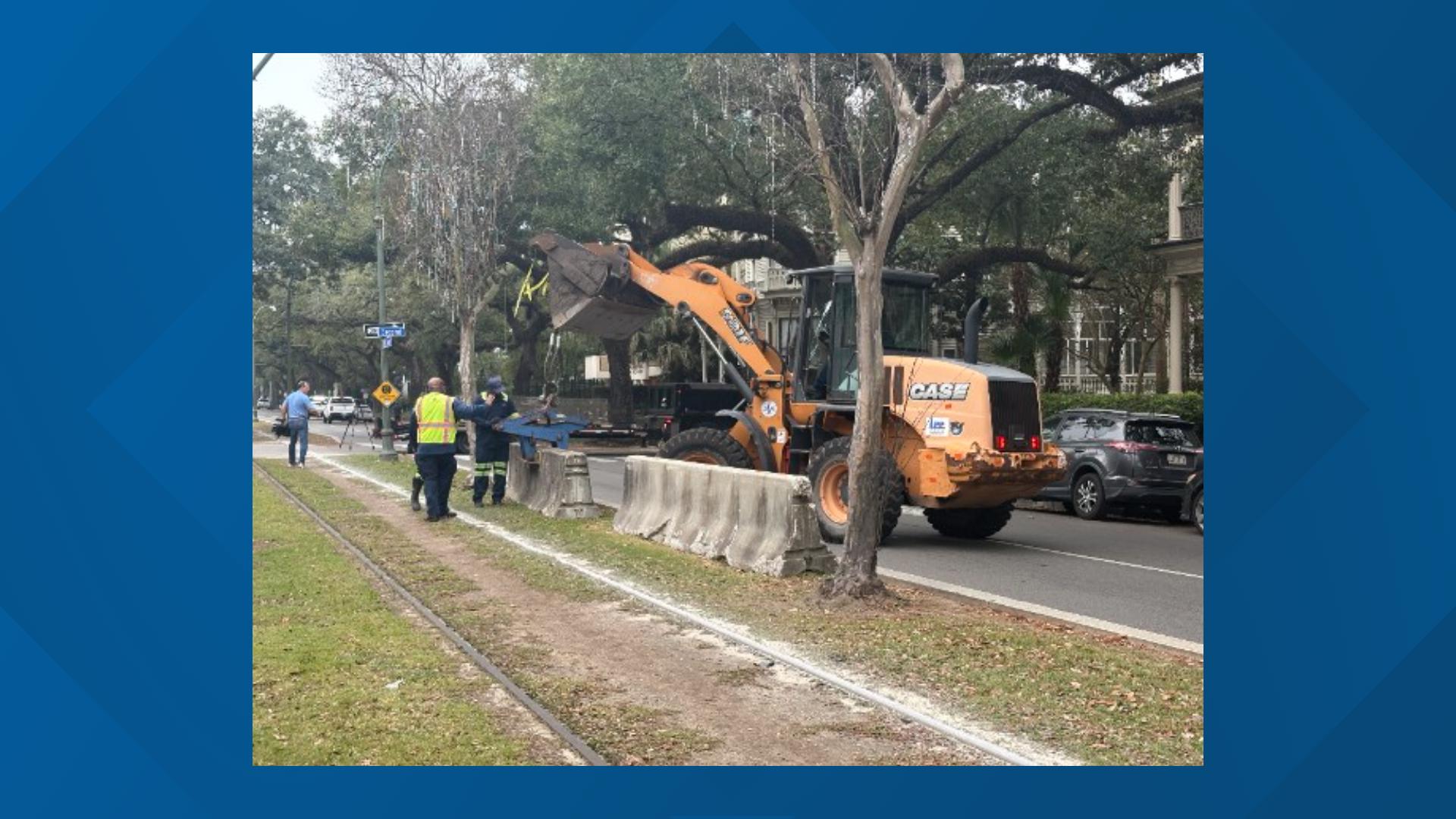 Traffic Alert: Concrete barriers to be installed on St. Charles Ave ...