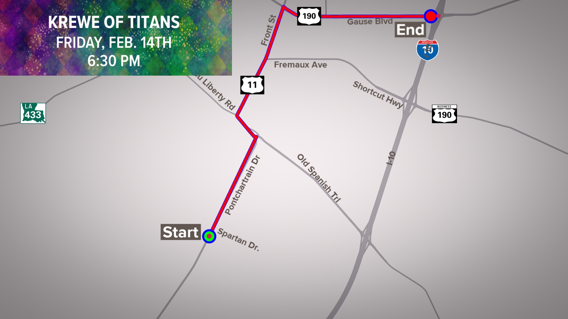 Krewe of Titans 2025 parade route and time | wwltv.com
