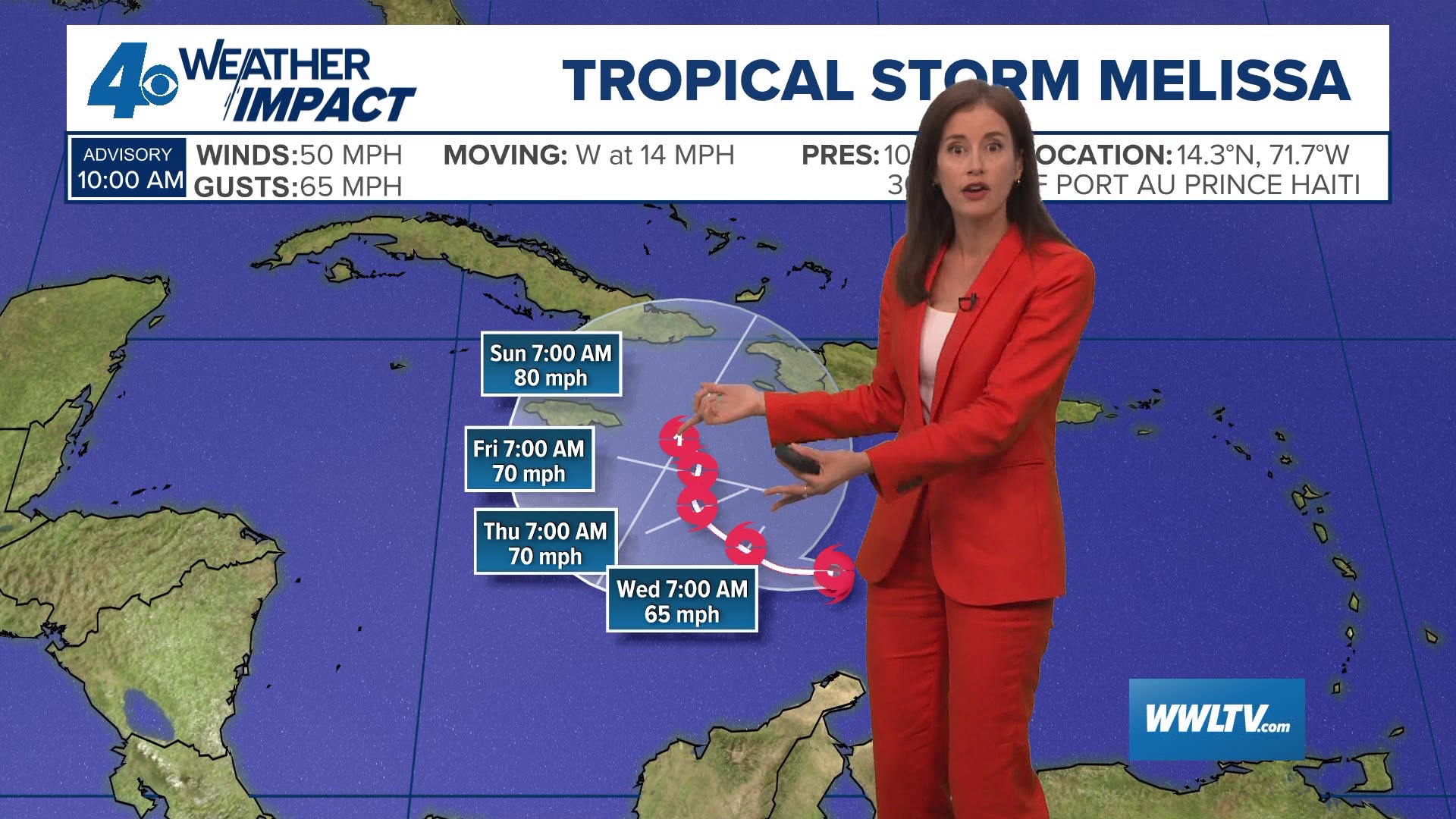 Tropical Weather Impact: Tropical Storm Melissa forms | wwltv.com