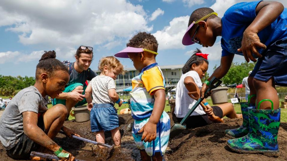 Families can get dirty and have messy mud fun at Mud Fest at Children's ...