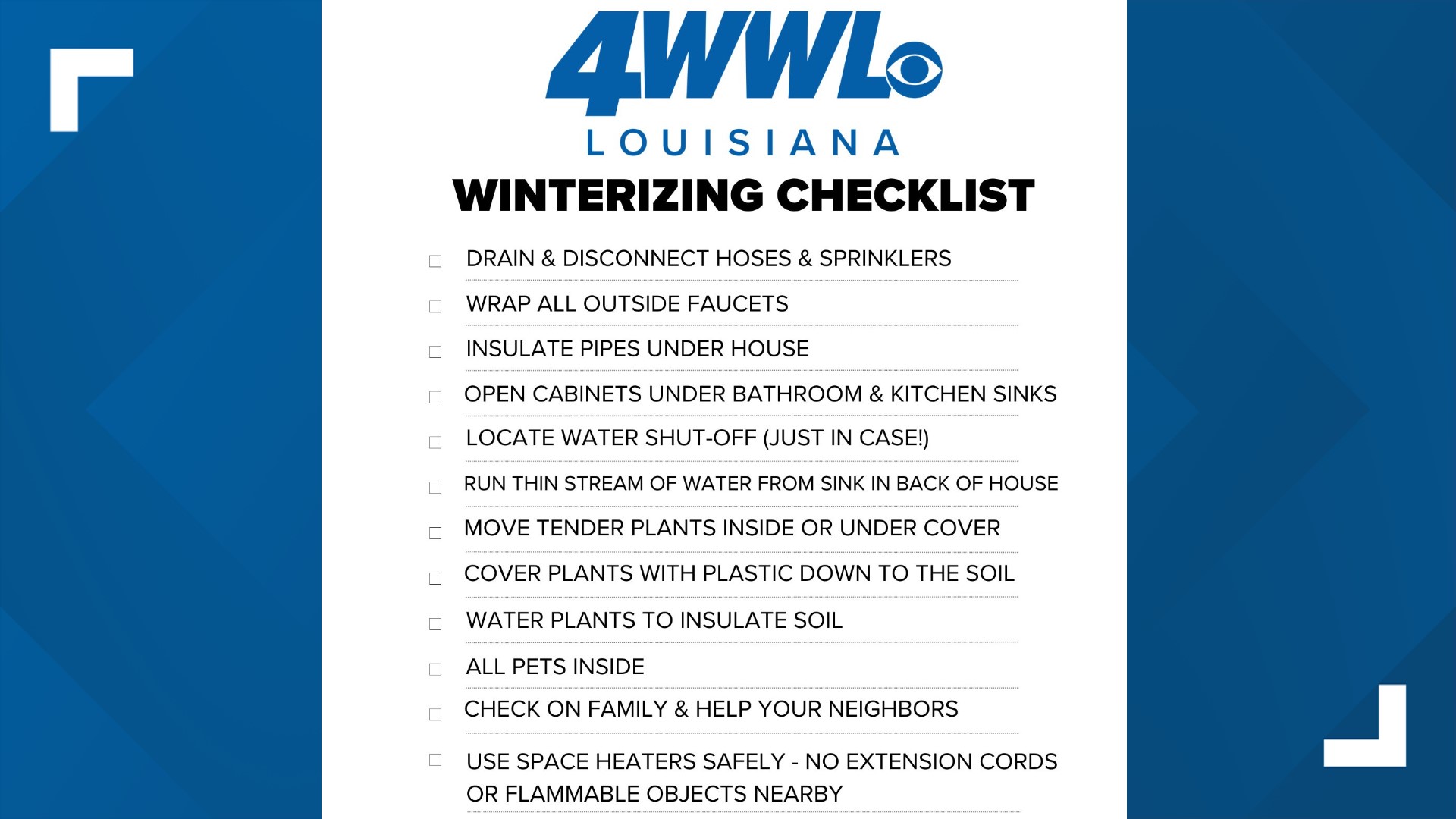 The Breakdown: Your winterizing checklist | wwltv.com