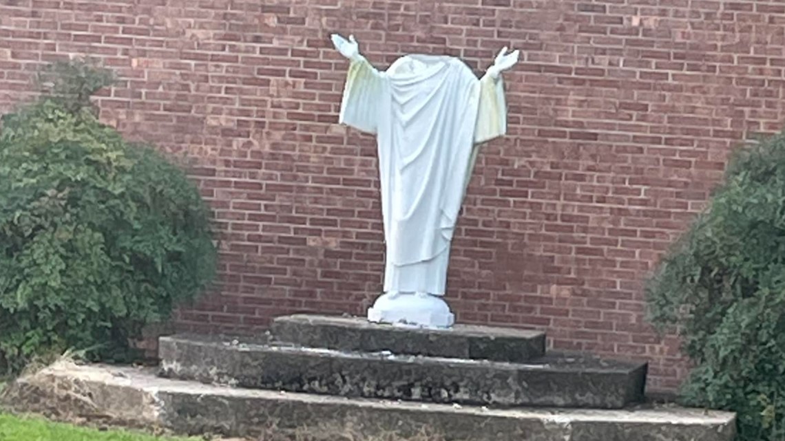 Jesus statue beheaded, police investigating | wwltv.com