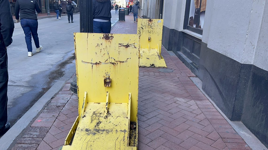 New Orleans Attack | Temporary archer barricades installed on Bourbon ...