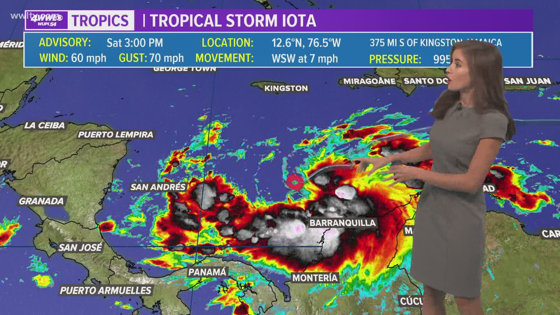 Saturday 5 p.m. Tropics update: Tropical Storm Iota is strengthening ...