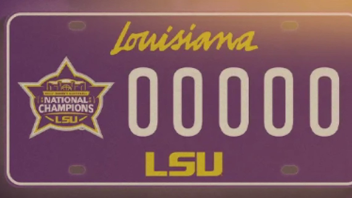 License plate to honor LSU women's basketball 2023 NCAA Champ | wwltv.com