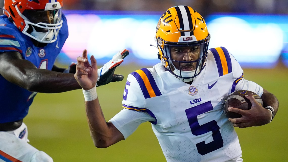 Jayden Daniels gets 6 total touchdowns as LSU claims a 45-35 victory ...