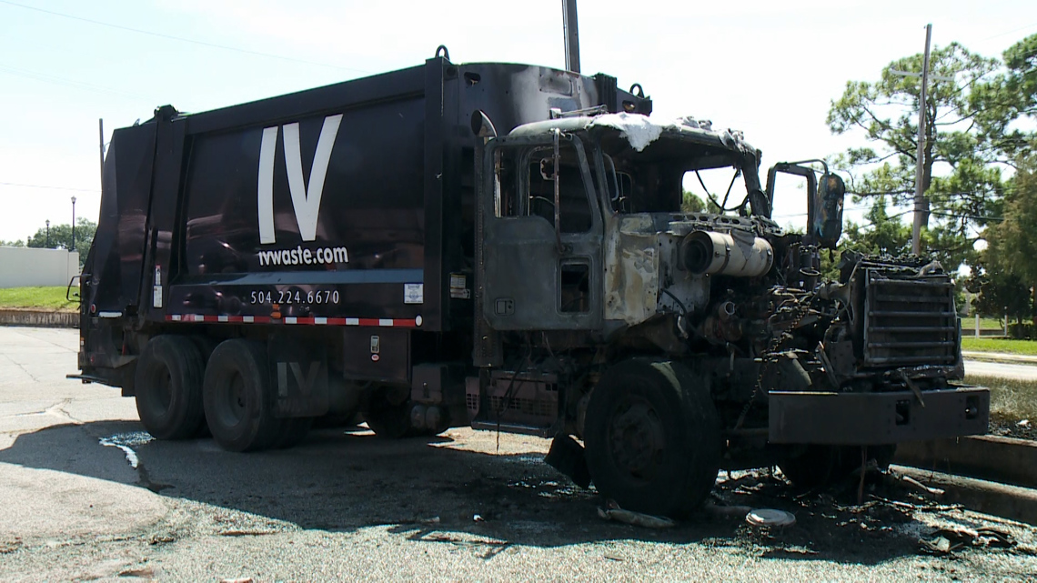 IV Waste truck catches fire in Lakeview | wwltv.com