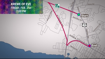 Krewe of Eve parade route and time 2025 | wwltv.com
