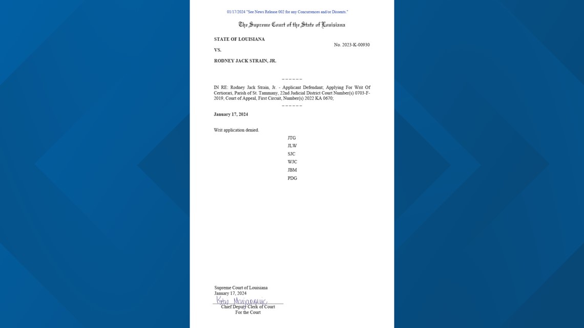 Former Sheriff Jack Strain denied request to reverse sex crimes ...