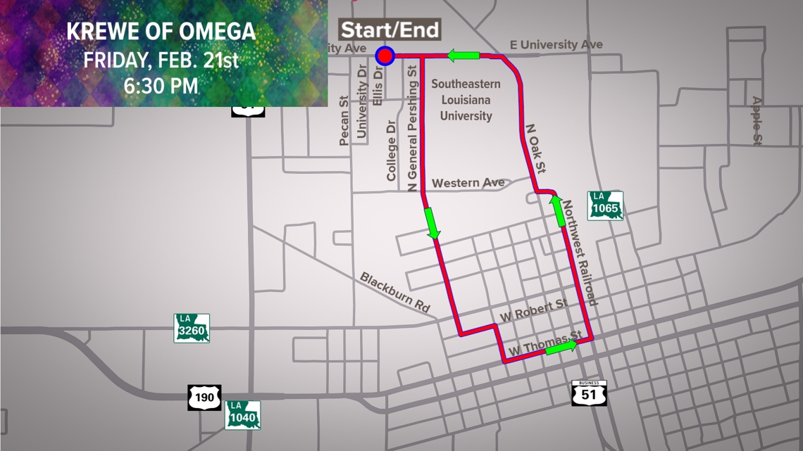 Krewe of Omega parade route and time 2025 | wwltv.com