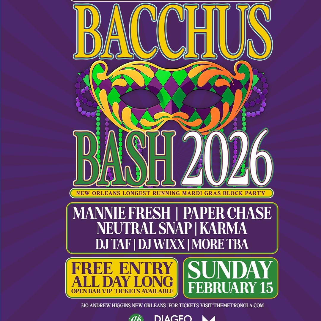 Bacchus Bash announces 2026 music lineup | wwltv.com