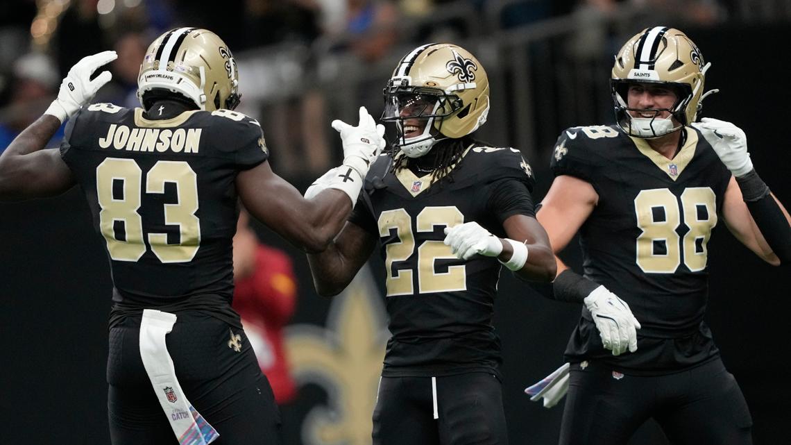 Saints secure first 2025 win over Giants with key turnovers | wwltv.com
