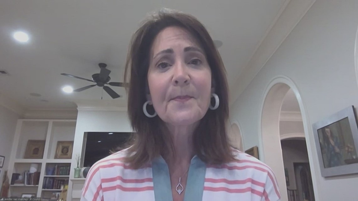 Jefferson Parish Councilmember Jennifer Van Vrancken with a saltwater ...