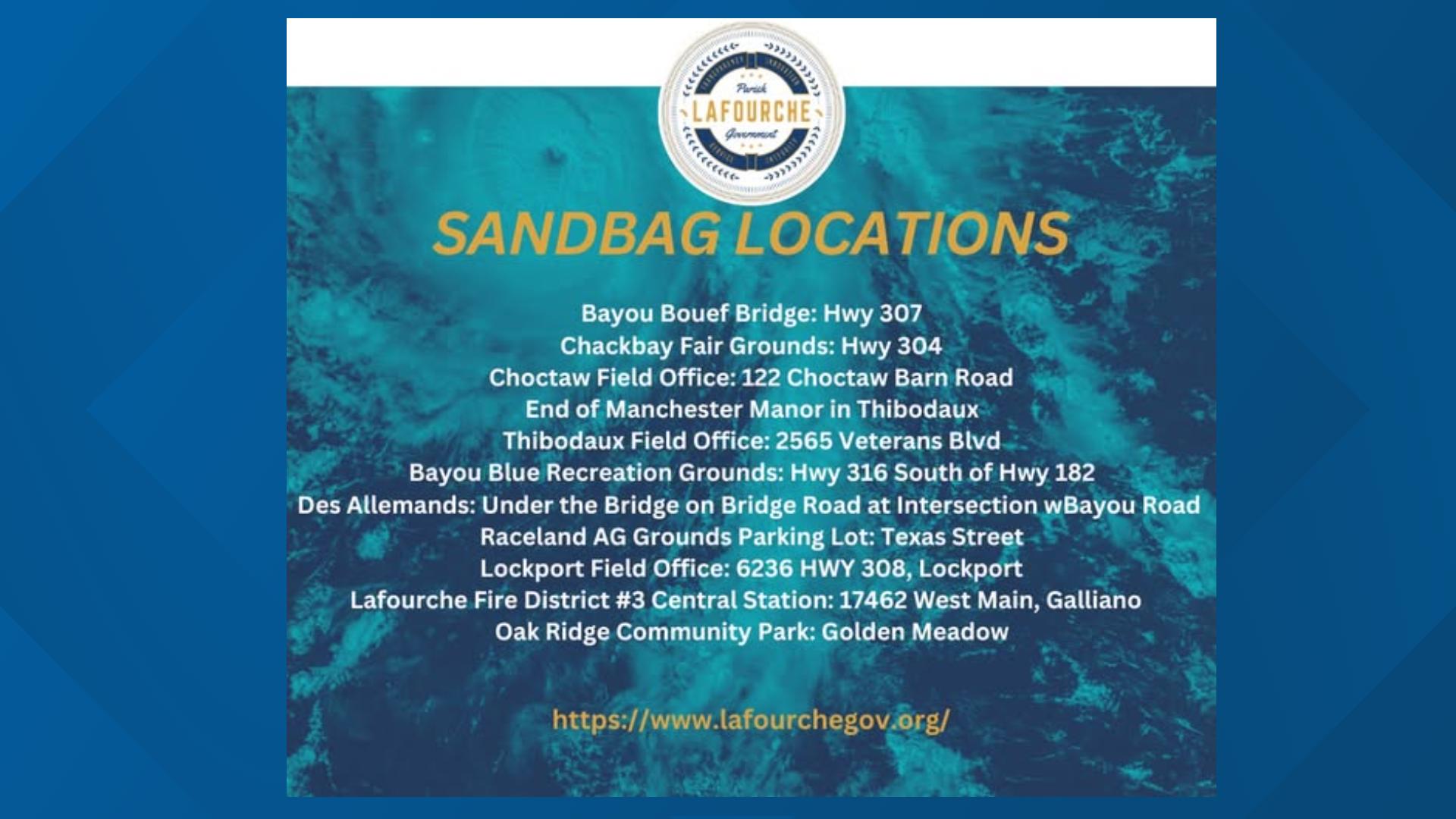 Sandbag Locations in Southeast Louisiana | wwltv.com