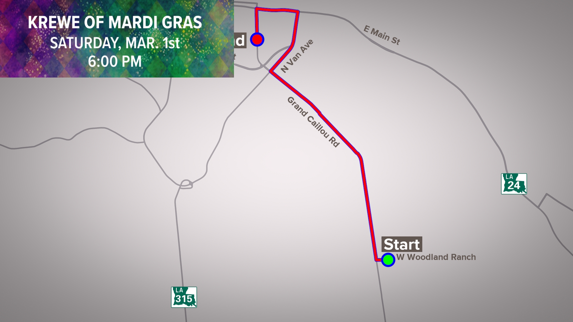 Krewe of Mardi Gras parade route and time 2025 | wwltv.com