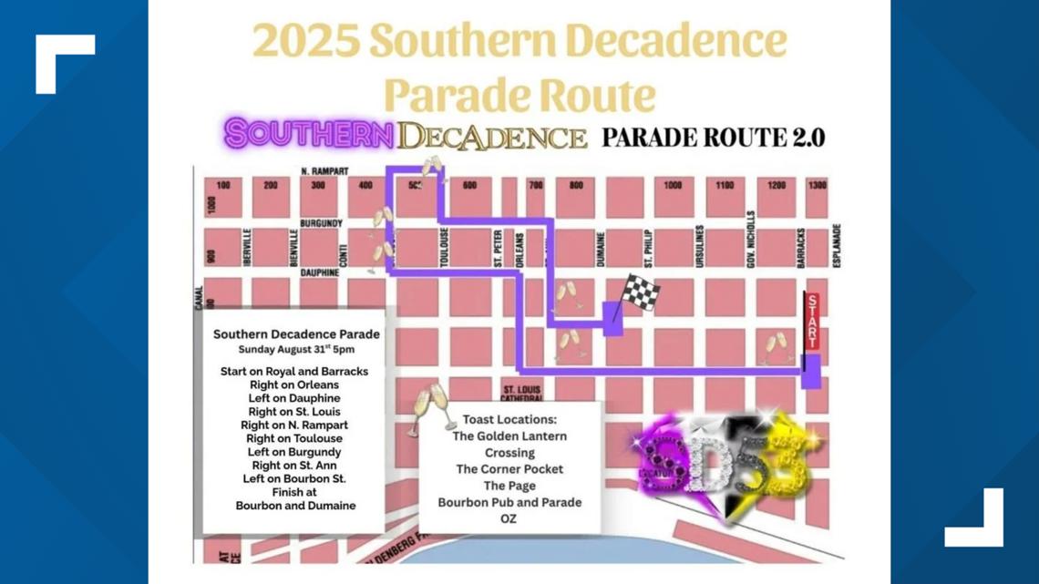Southern Decadence Parade avoids Royal Street | wwltv.com