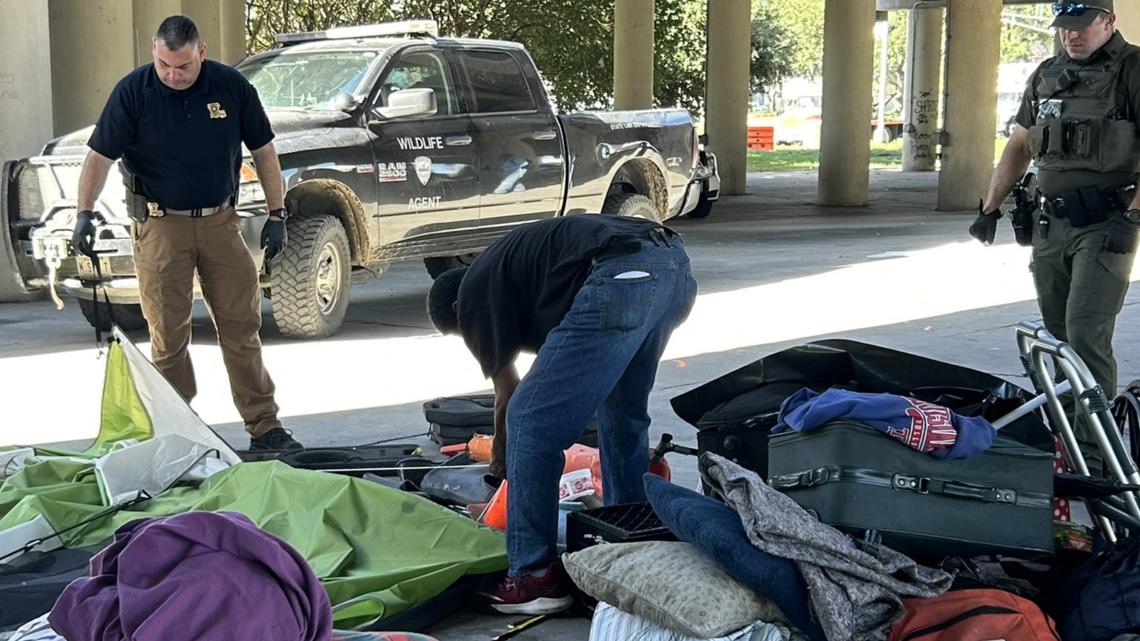 Homeless encampment moved ahead of Taylor Swift concerts | wwltv.com