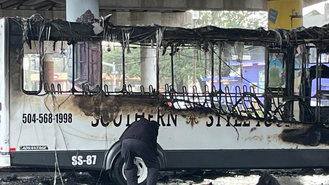 Tour bus fire near Tremé | wwltv.com