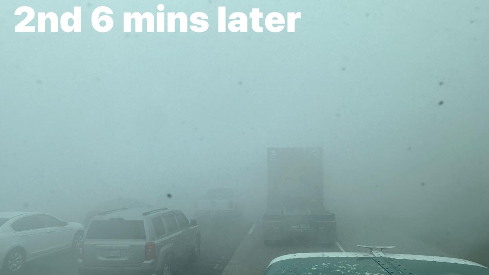 Dramatic photos show that during intense fog, a few feet can make a ...