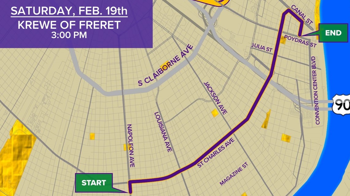 Krewe of Freret parade route, start time | wwltv.com