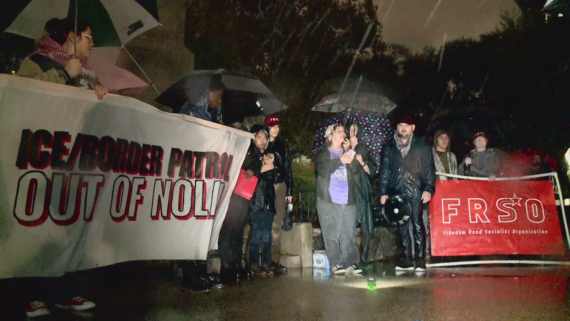 Protesters march through rain on first night of 'Operation Swamp Sweep ...
