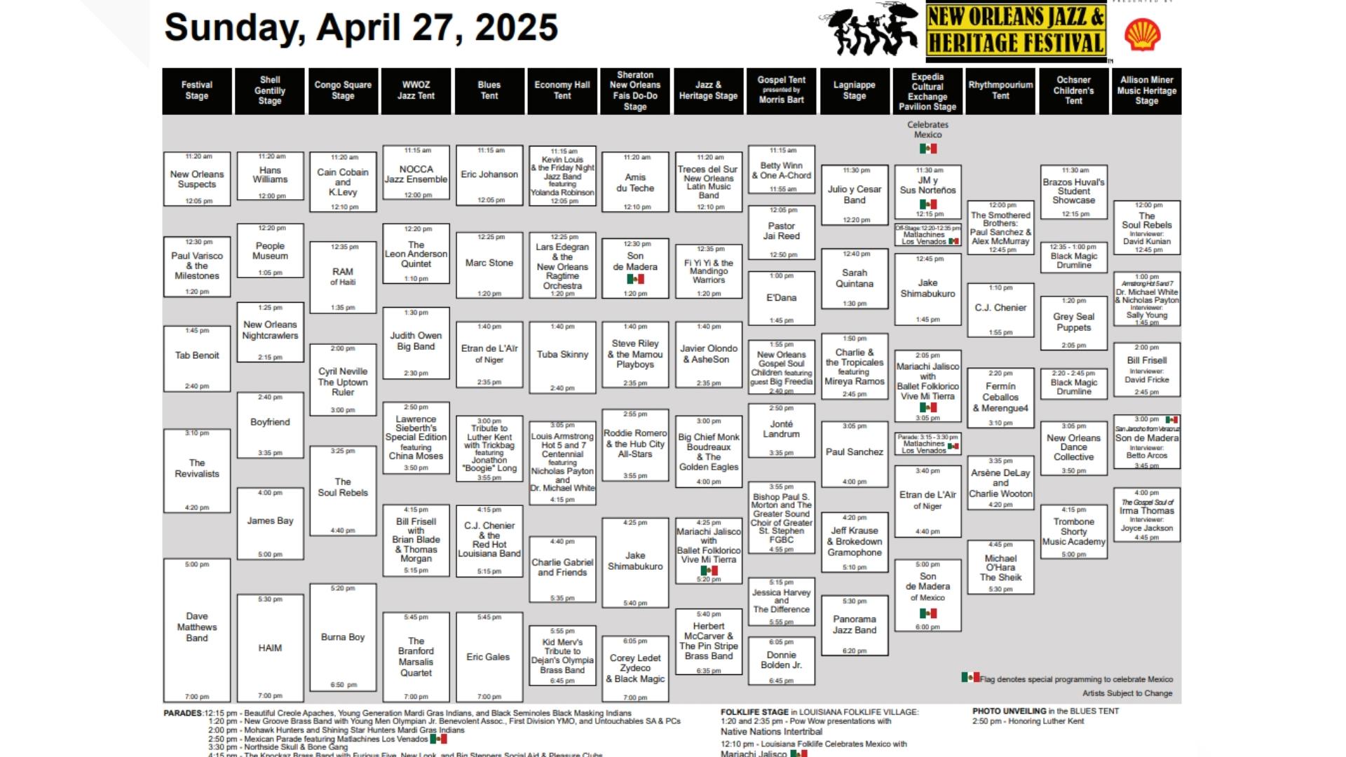 Jazz Fest 2025 Cubes and Lineup revealed: Lil Wayne, The Roots and more ...