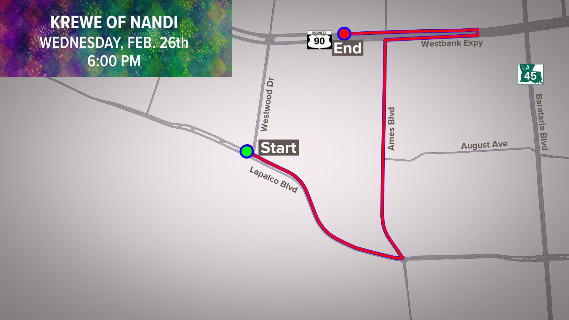 Krewe of Nandi parade route and time 2025 | wwltv.com