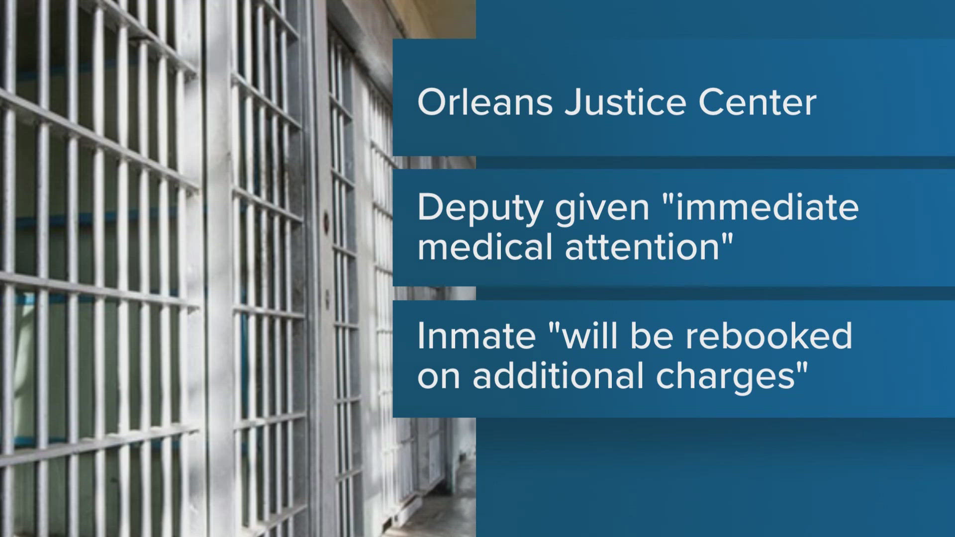Inmate assaults deputy inside jail, Orleans Parish Sheriff's Office ...