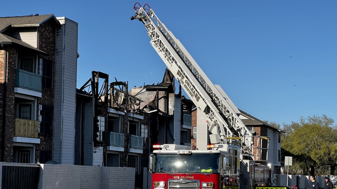 N.O. East apartment building destroyed by 2-alarm fire | wwltv.com
