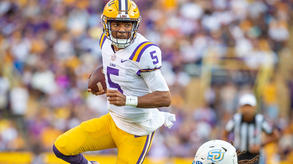 Daniels starts quick, LSU rolls past Southern, 65-17 | wwltv.com