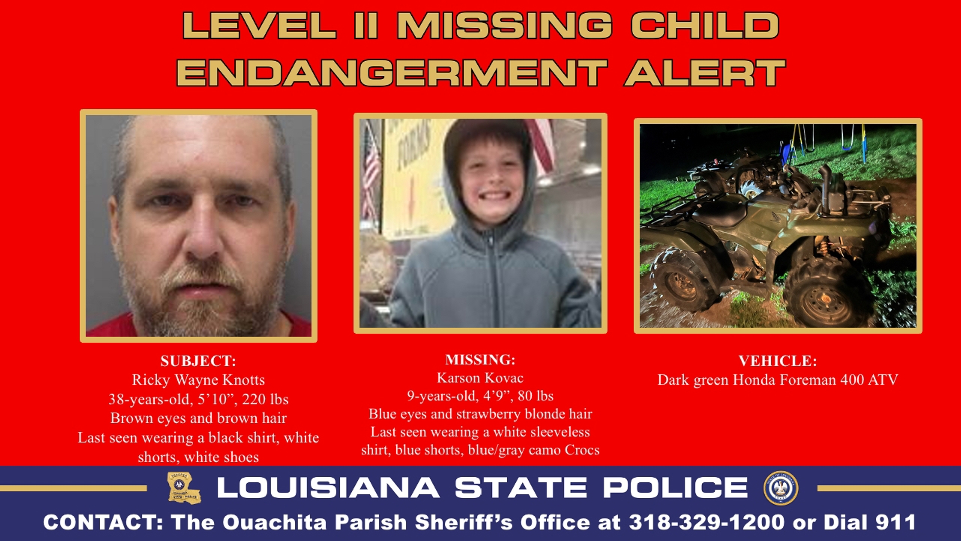 Louisiana State Police issue Level 2 Missing Child Advisory for 9-year-old boy | wwltv.com