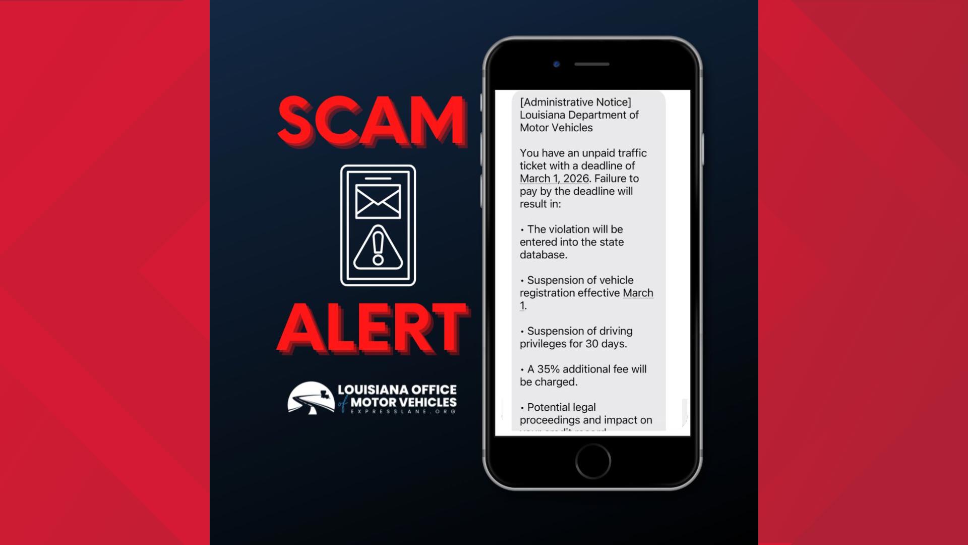 Louisiana OMV warns of new round of fraudulent text messages | wwltv.com