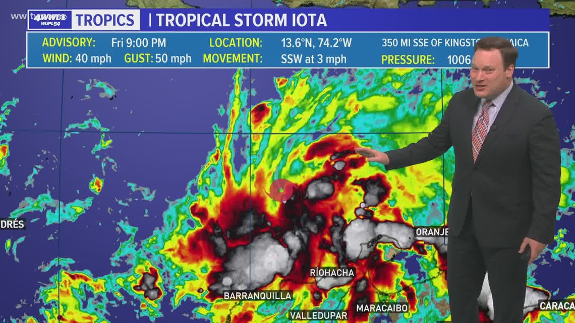 Friday night Tropics update: Tropical Storm Iota's path matches Eta ...