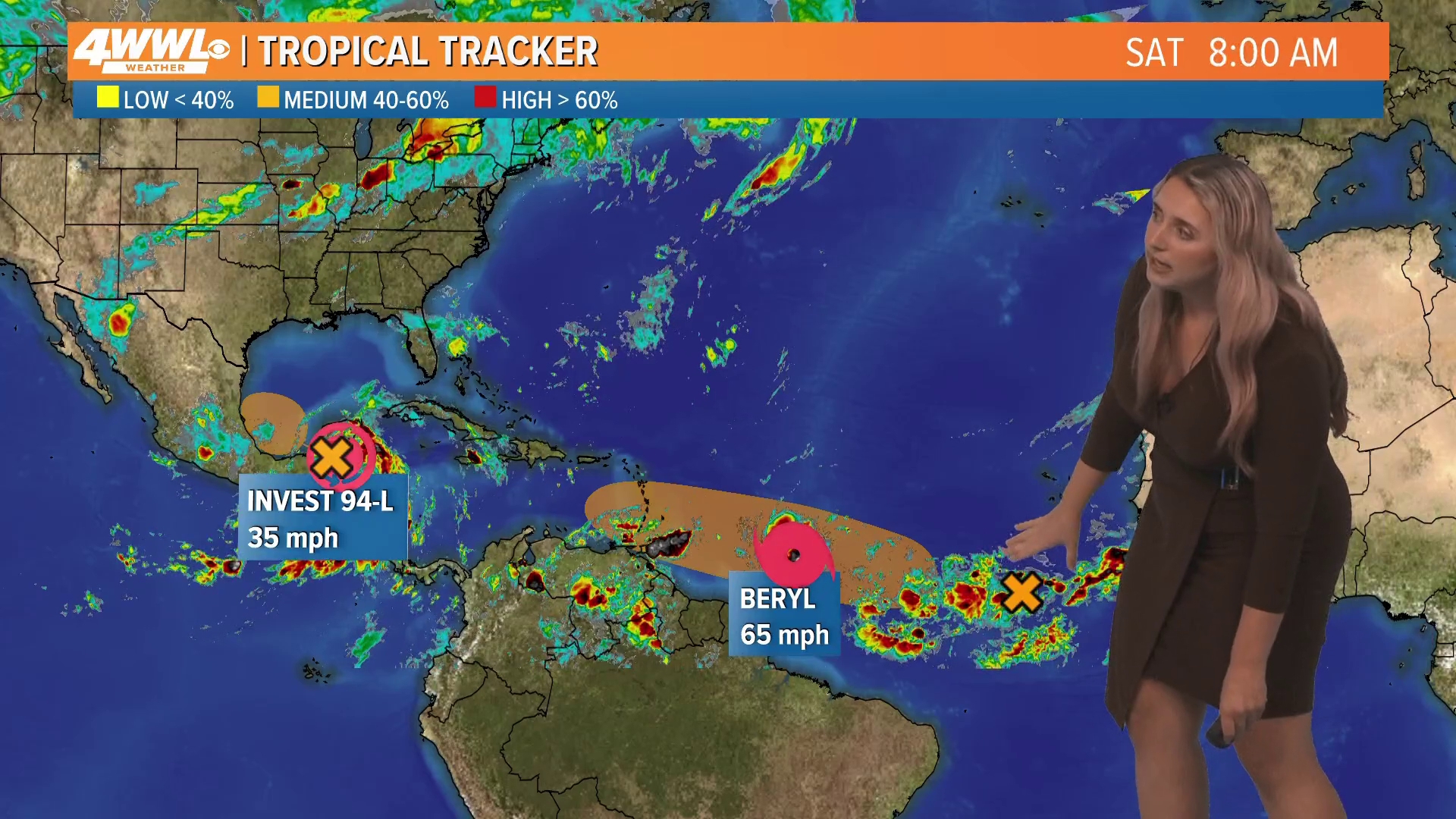 Saturday 10am Tropical Update Tropical Storm Beryl Could Become First