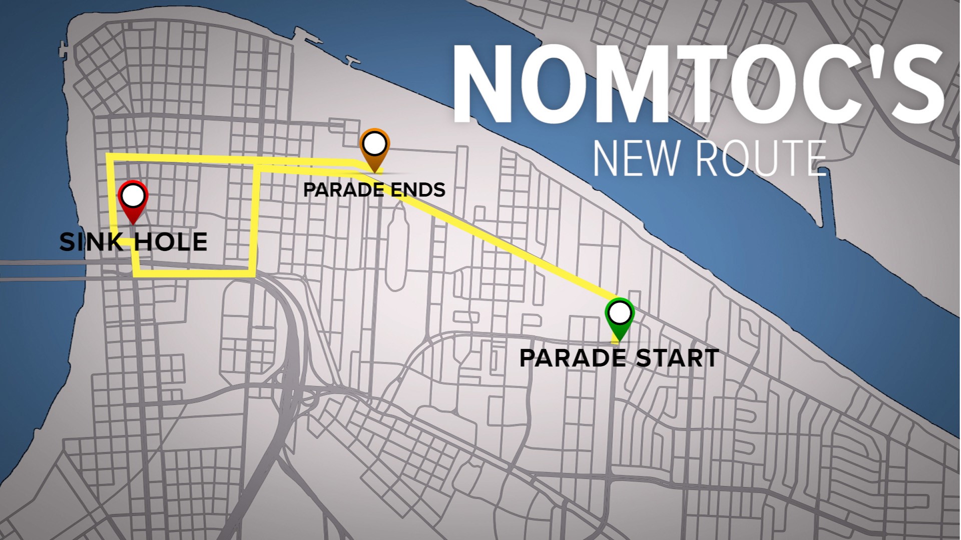 NOMTOC parade route has detour thanks to major sinkhole | wwltv.com