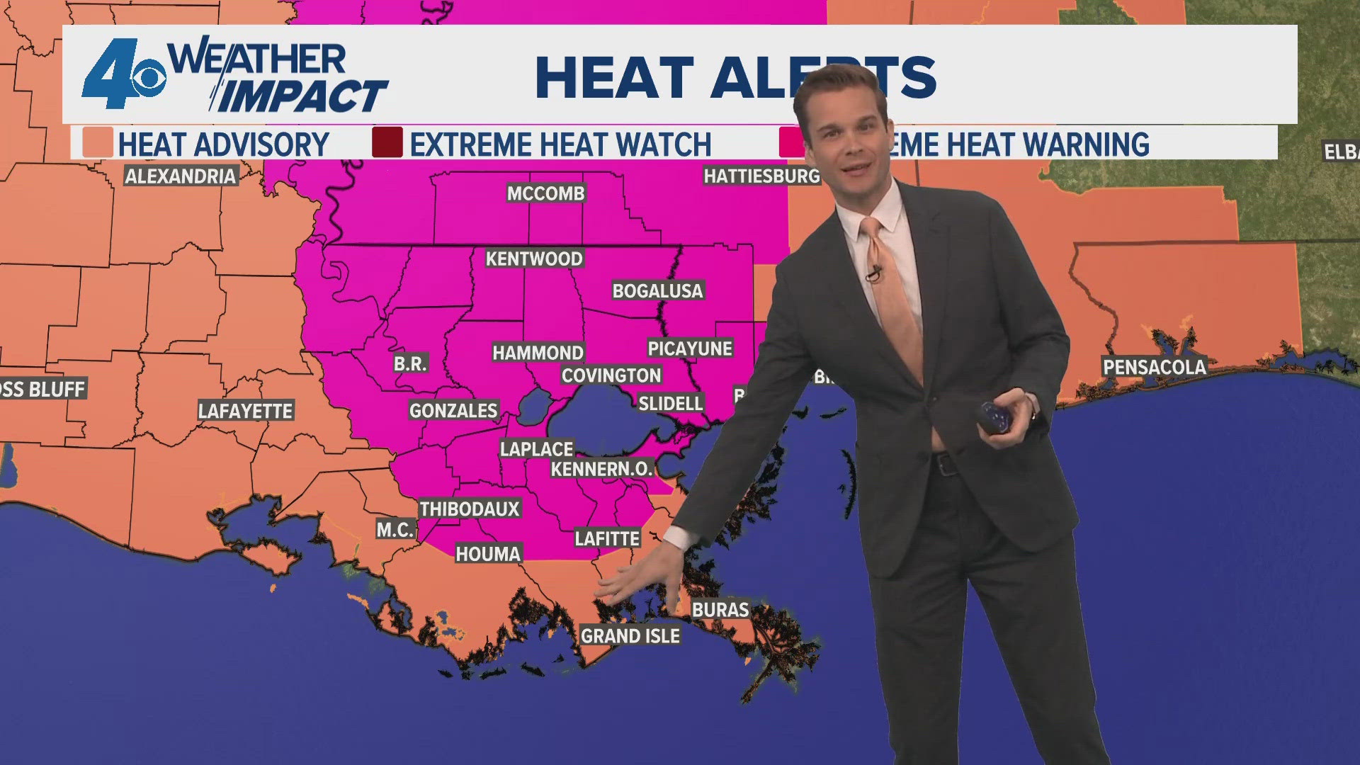Weather Impact Alert Day: Extreme Heat Warning Wednesday, showers ...