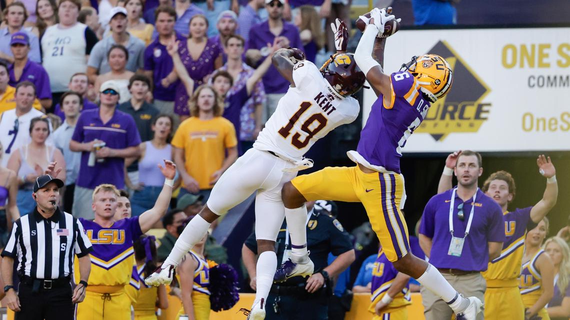 LSU 49 Central Michigan 21, Johnson throws 5 touchdowns | wwltv.com