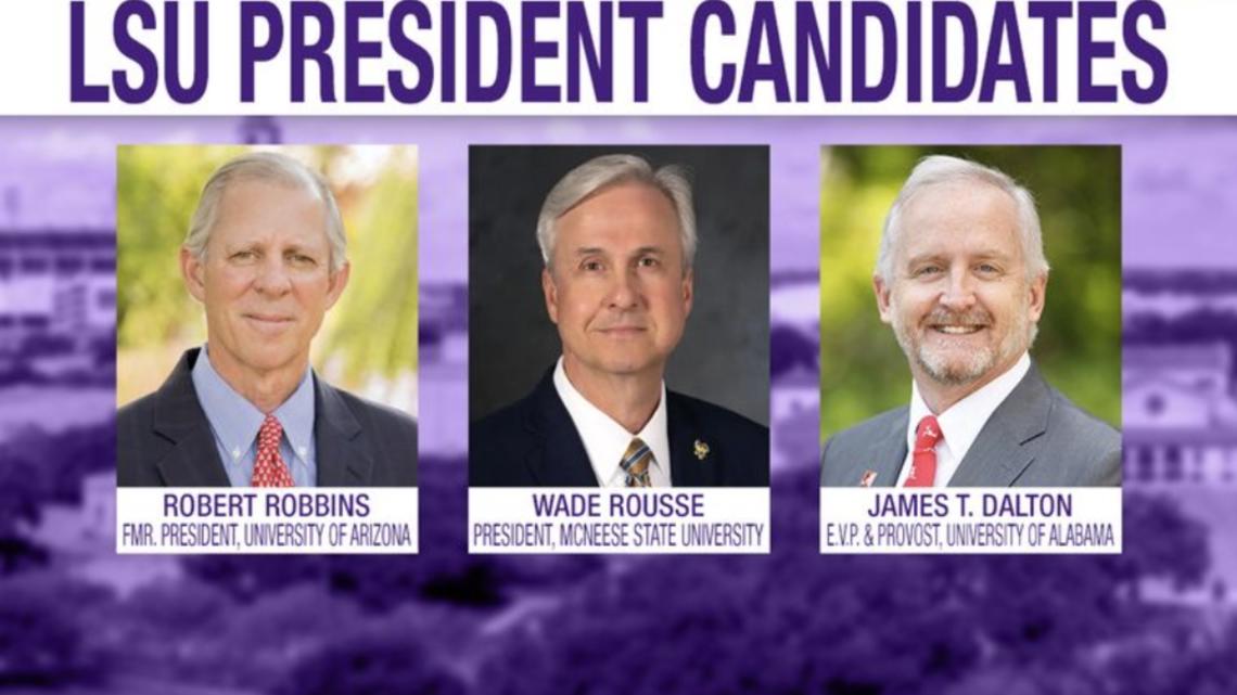 LSU narrows president search to three finalists | wwltv.com