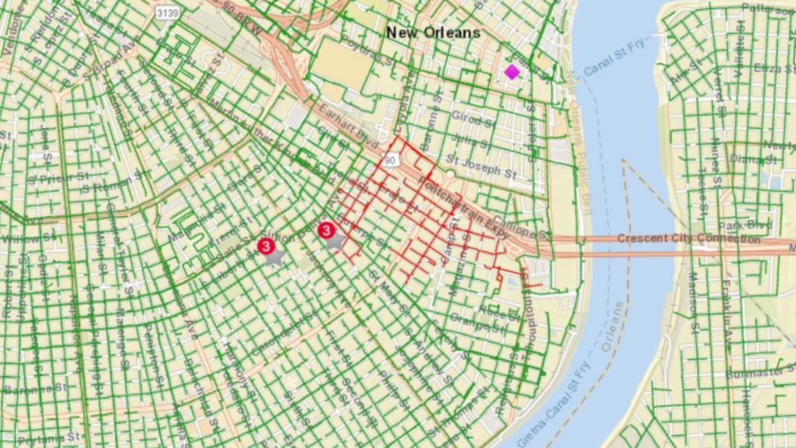 Power outage due to a downed powerline hits Central City | wwltv.com