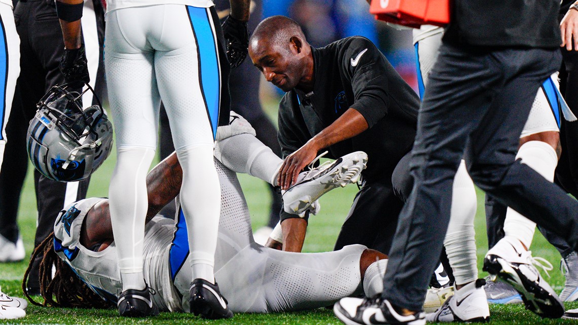 Panthers LB carted off; Saints RB questionable after first half injury ...